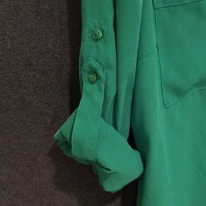Express | Tops | Green Express Portofino Shirt | Poshmark